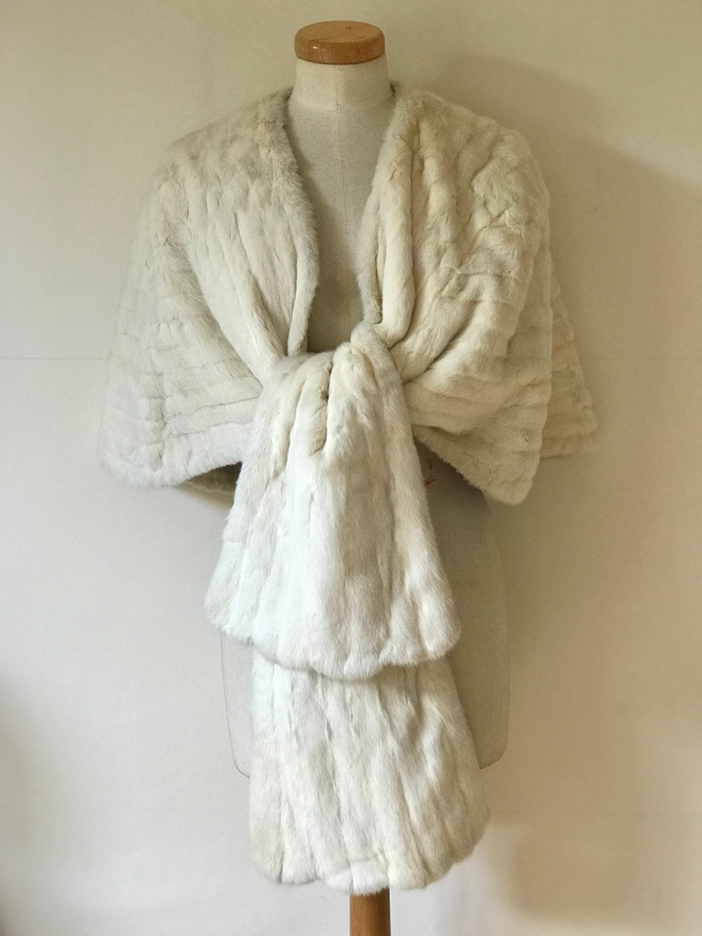 Vintage 1920s Ermine Stole Art Deco Wrap White Fur Cape Stunningly ...