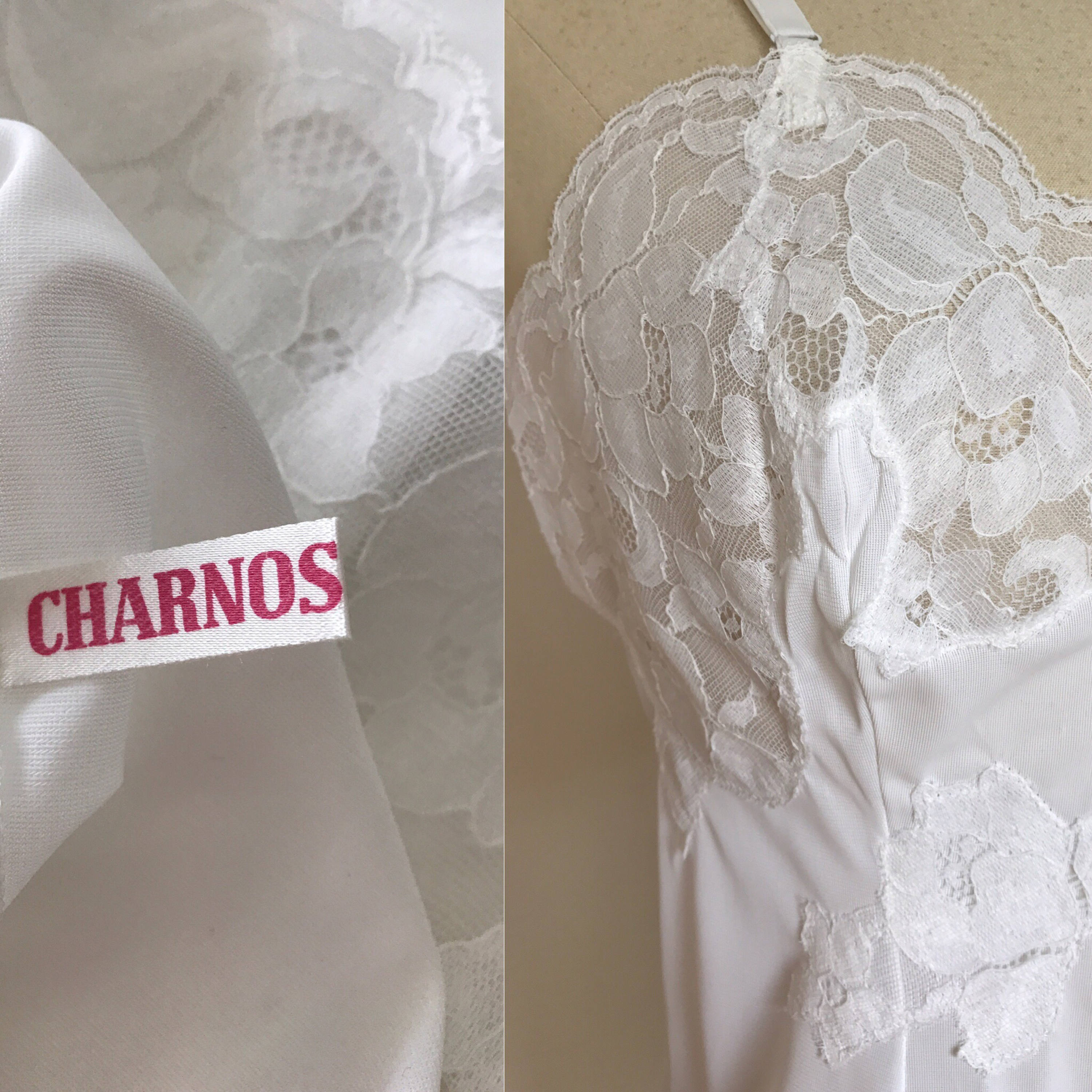 Vintage 1970s Charnos Slip Appliqué Chantilly Lace Underskirt Petticoat ...