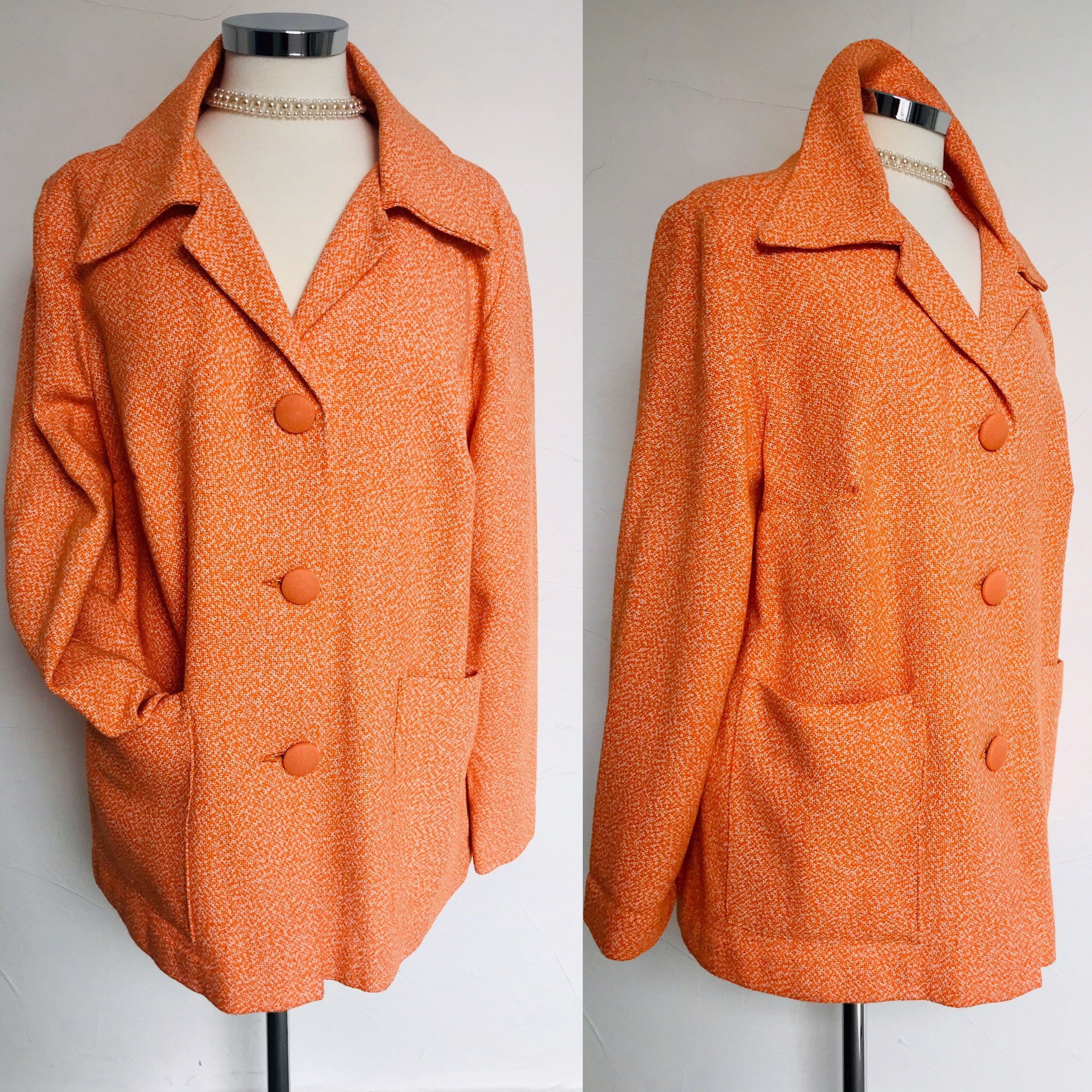 Fabulous 1950s Vintage Jacket Loose Longline Hopsack Casual Duster 50s ...