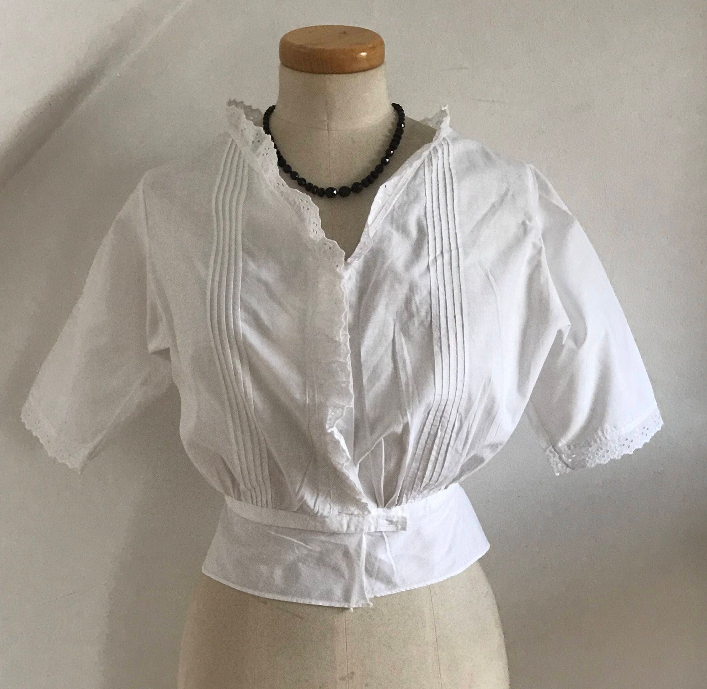Vintage Camisole Blouse Chemise Horrockses Linen Broidery Anglaise Lace ...