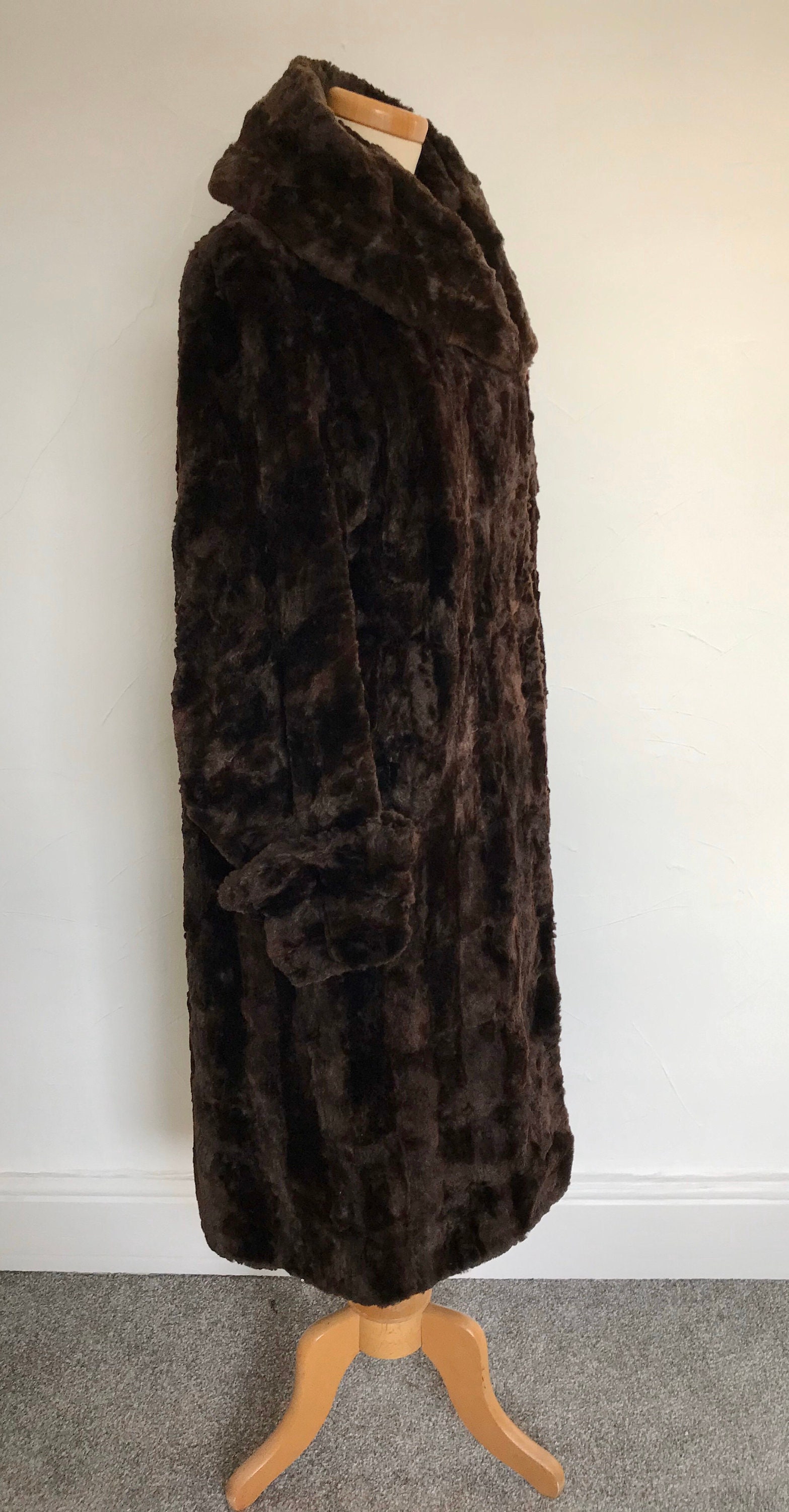 Vintage 1940s Coat Sheared Mink Duster Statement Shoulders Luxurious ...