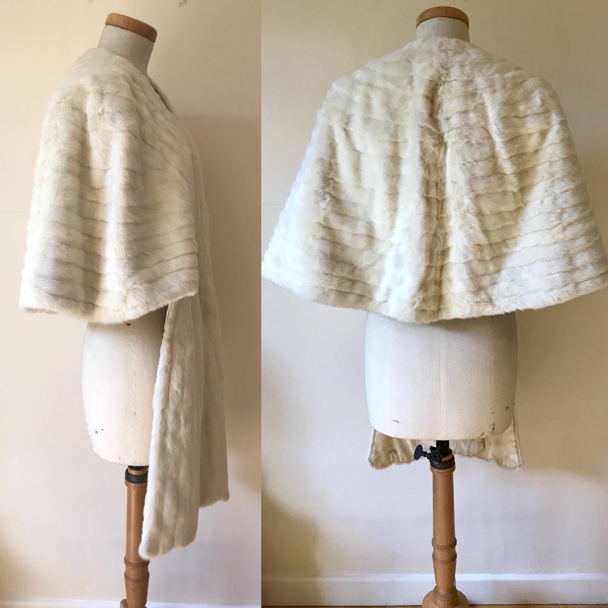 Vintage 1920s Ermine Stole Art Deco Wrap White Fur Cape Stunningly ...