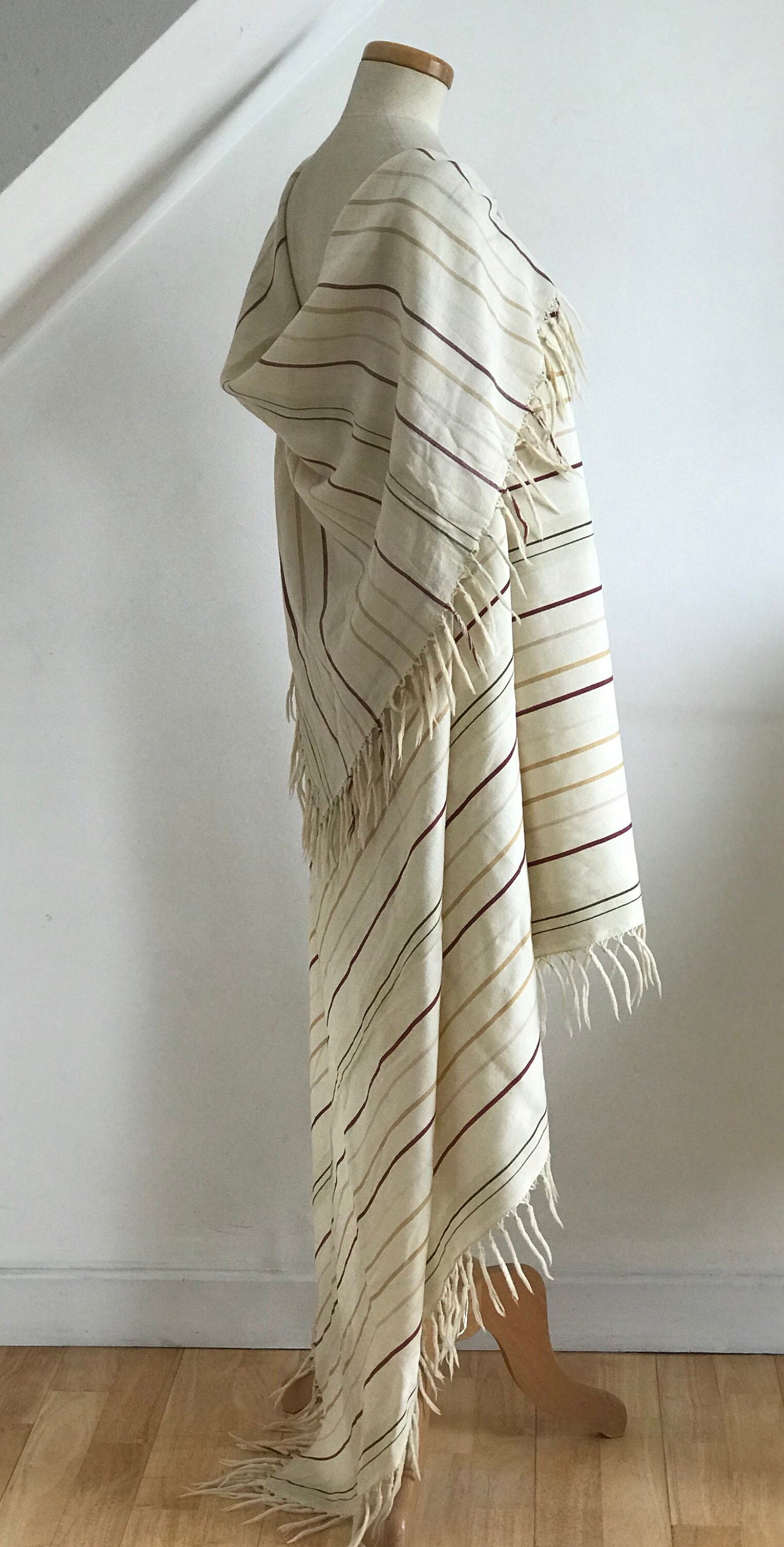 Cashmere Wrap 1800s Regency Shawl Vintage Kasmir India Stole Ex Museum