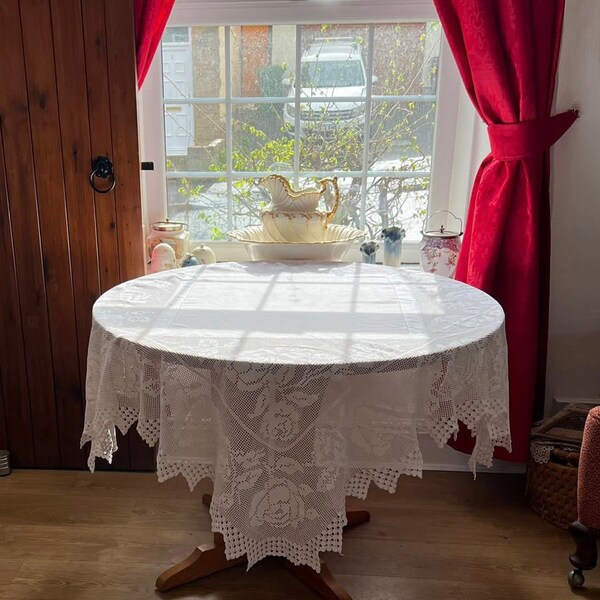 Lace Tablecloth - Etsy