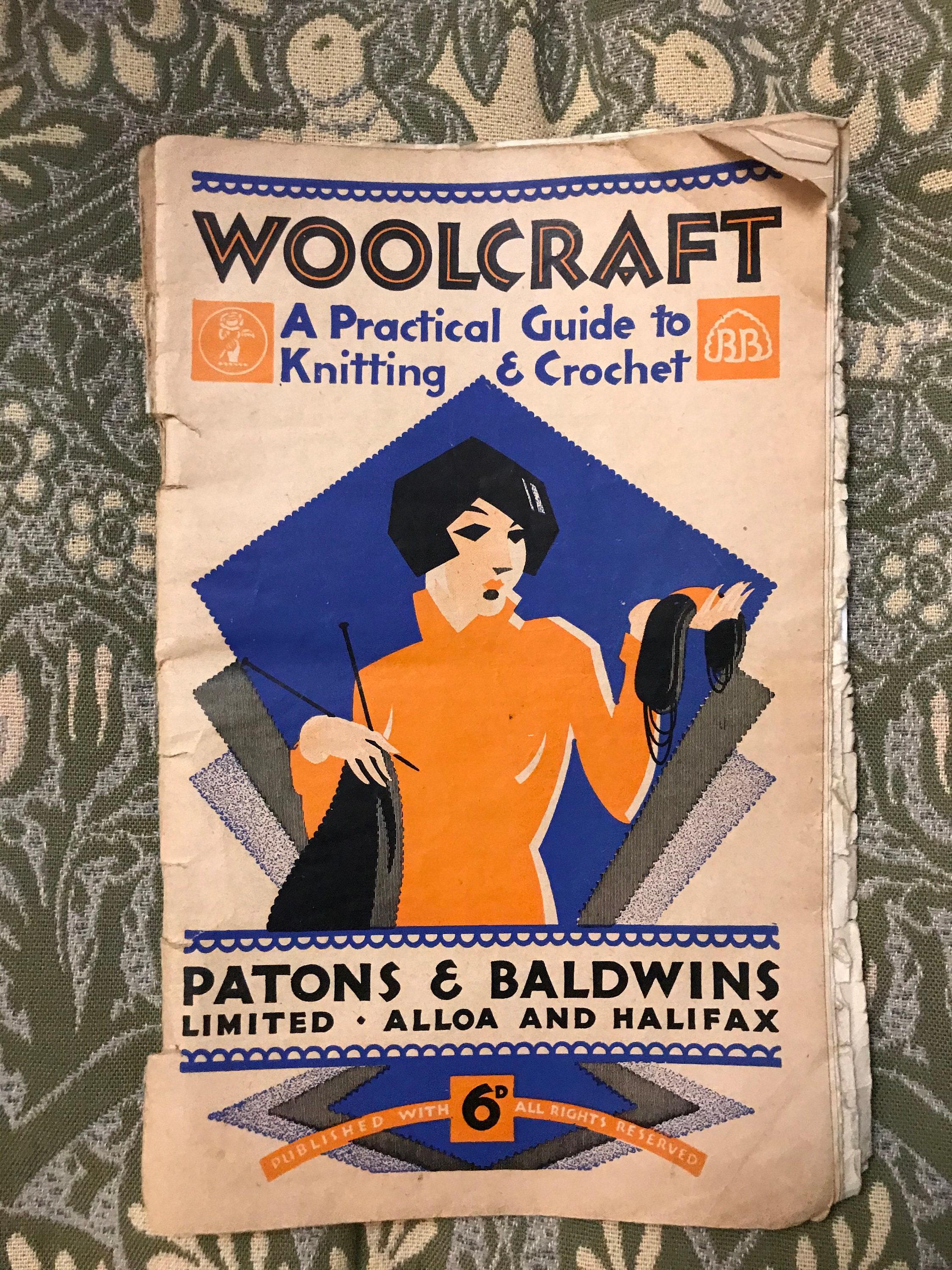 Vintage 1930s Knitting & Crochet Manual Instructions Pictures Patons ...