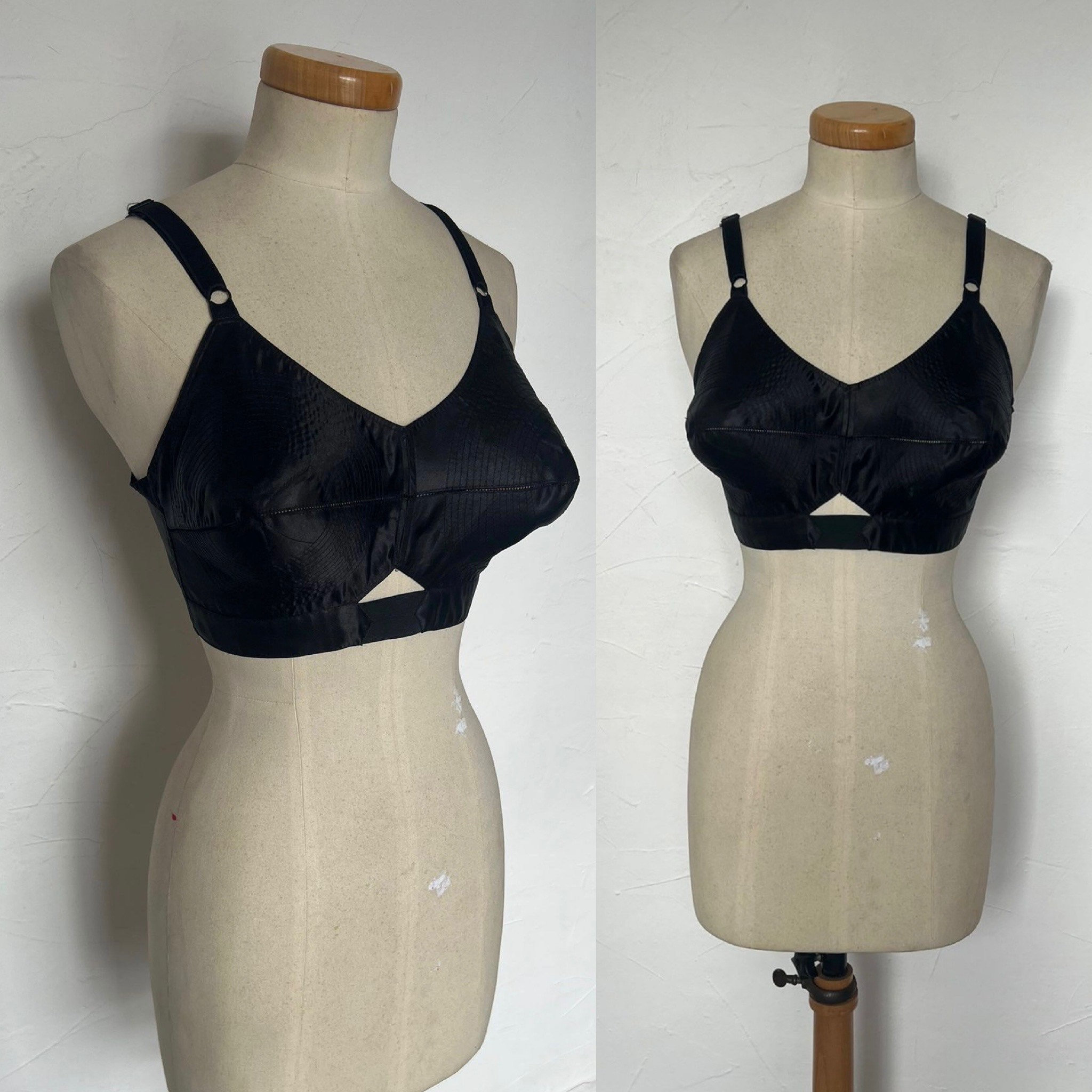 Vintage 1950s Bra Conical Bullet Foundation Garment Reinforced Seams 38 ...