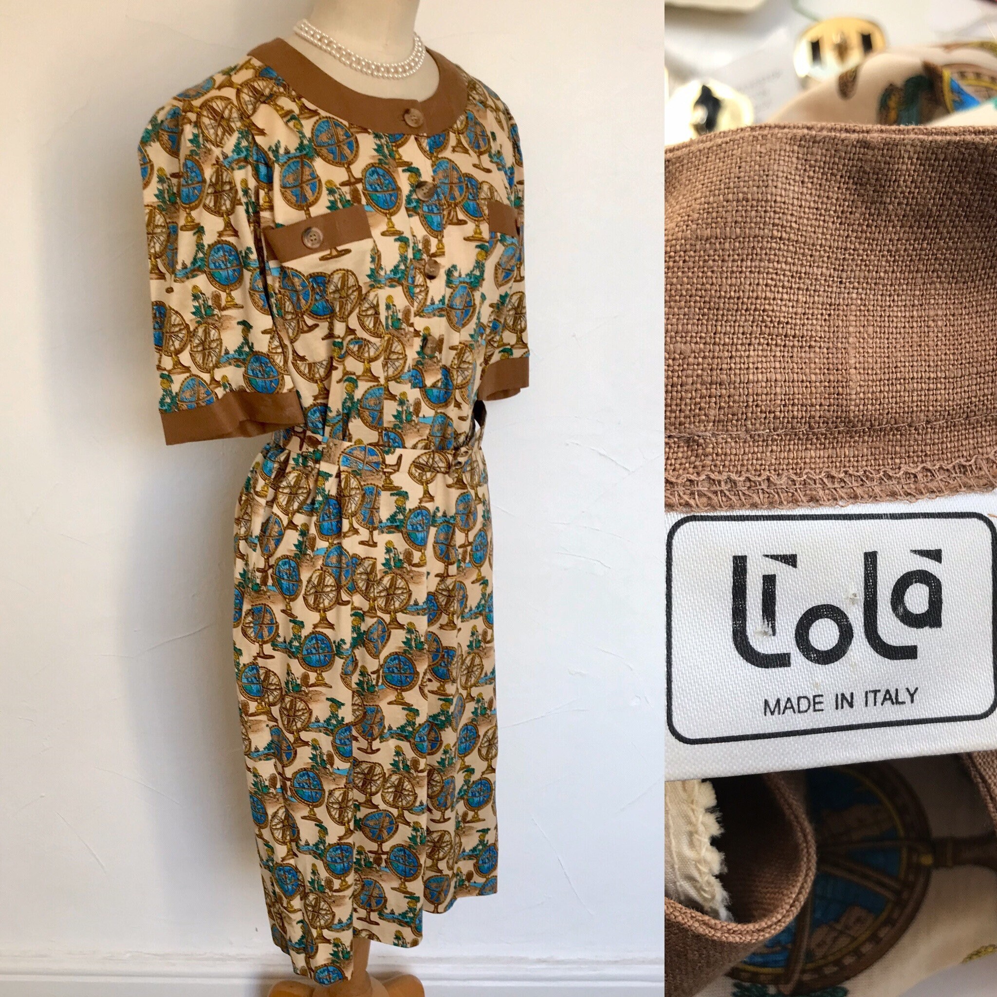 Vintage 1980s Dress Italian Linen Sheath by Liola 80s Statement ...