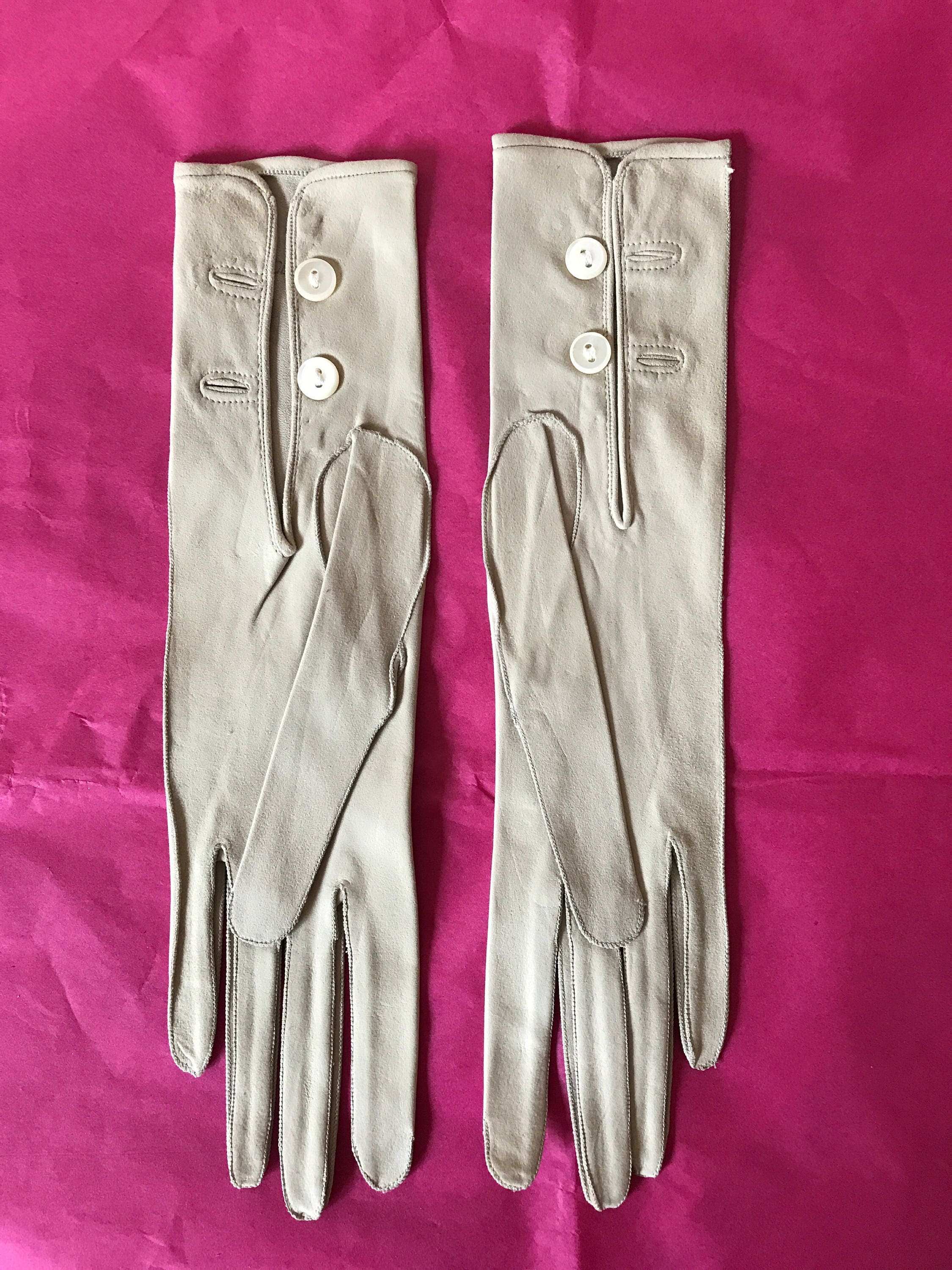 Vintage 1920s Ladies Cocktail Gloves Kid Suede Leather Art Deco 20s ...