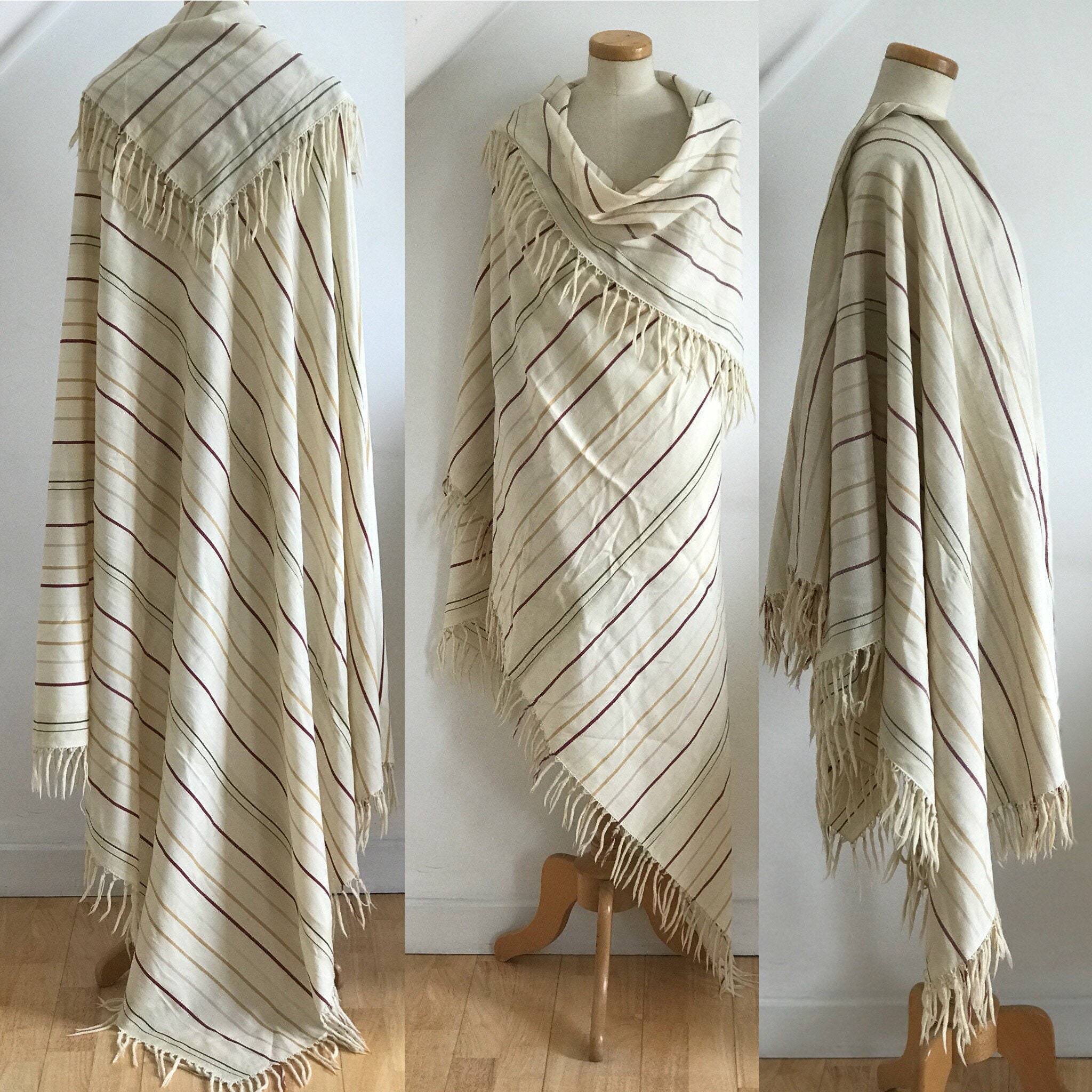 Cashmere Wrap 1800s Regency Shawl Vintage Kasmir India Stole Ex Museum