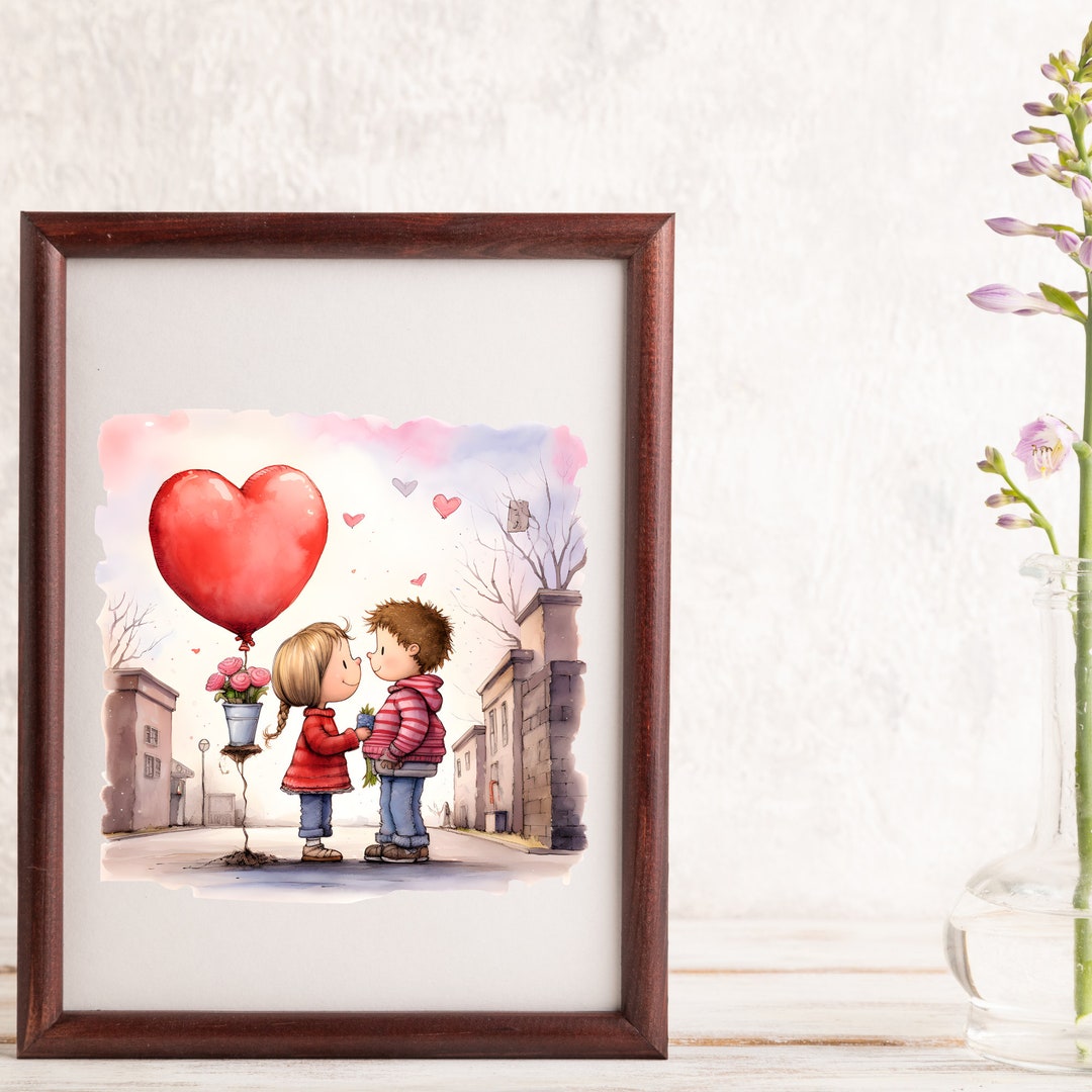 Valentines Day Scenes Clipart Bundle, PNG File, Sublimation Clipart ...