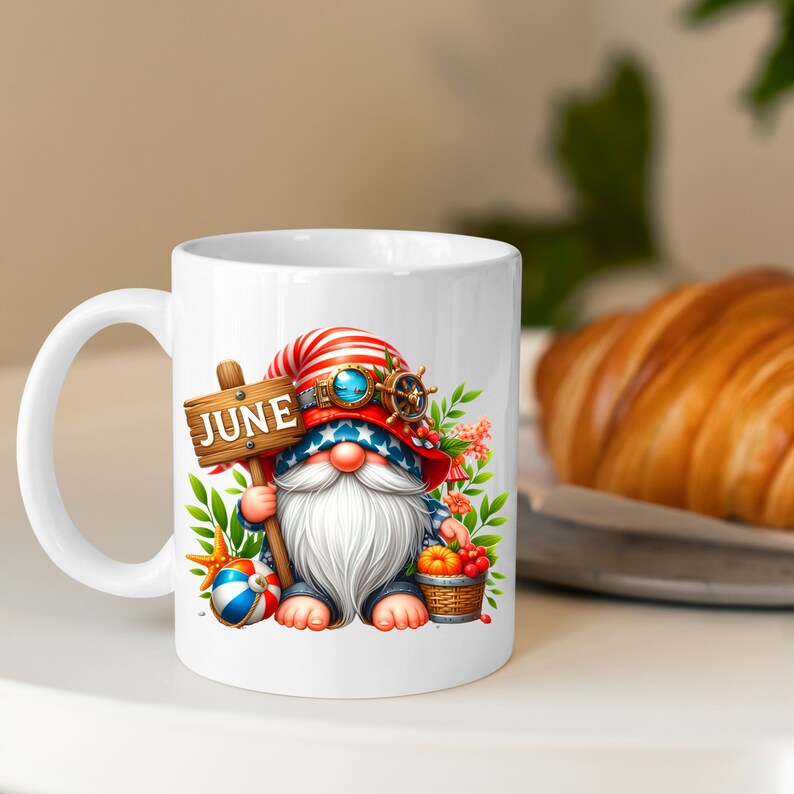 Monthly Gnomes Clipart Bundle, Garden Clipart, June Gnome PNG, Gnomes ...