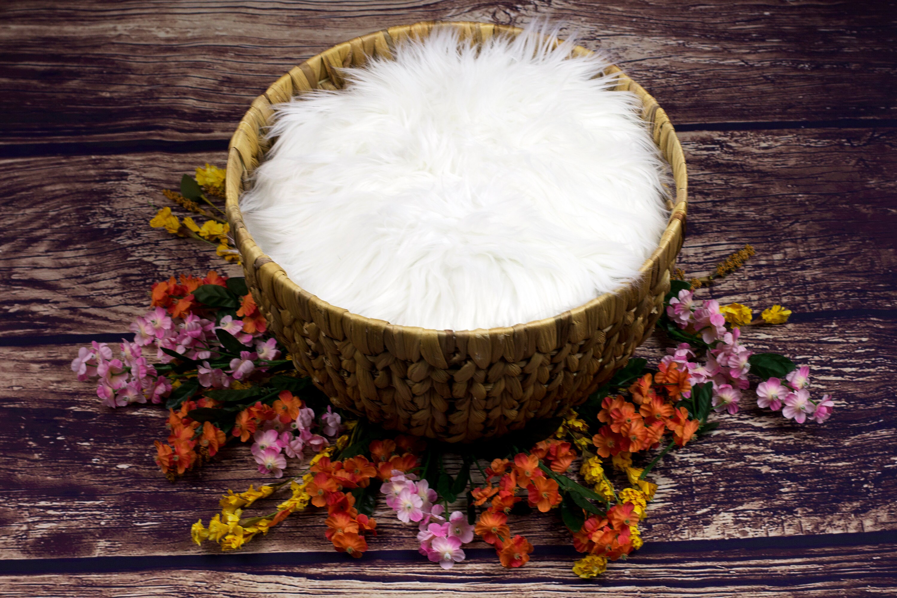 Newborn Digital Props BR, Fur Props, Fur Blanket Props, Basket ...