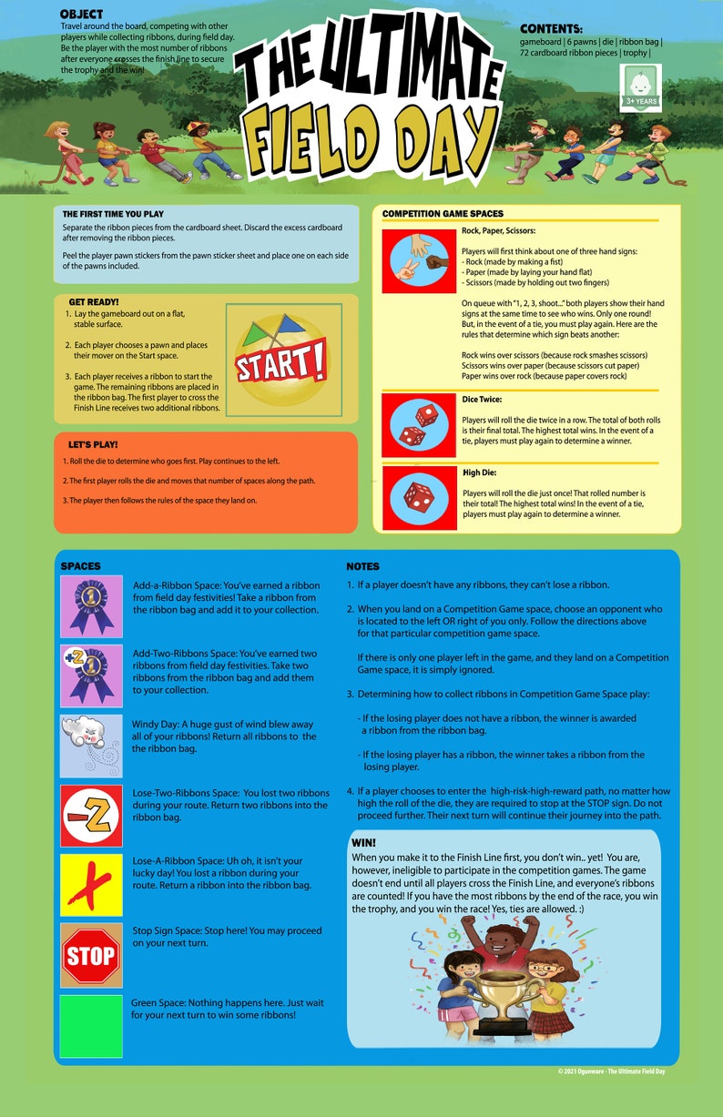 The Ultimate Field Day - the Board Game - Etsy