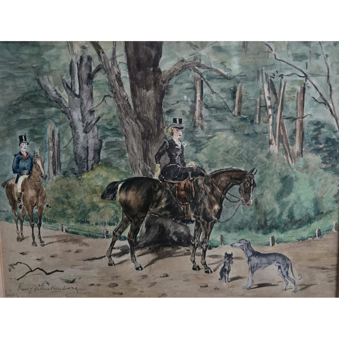 Franz O'stuckenberg 1857-1932 Germany Original Signed Painting ...