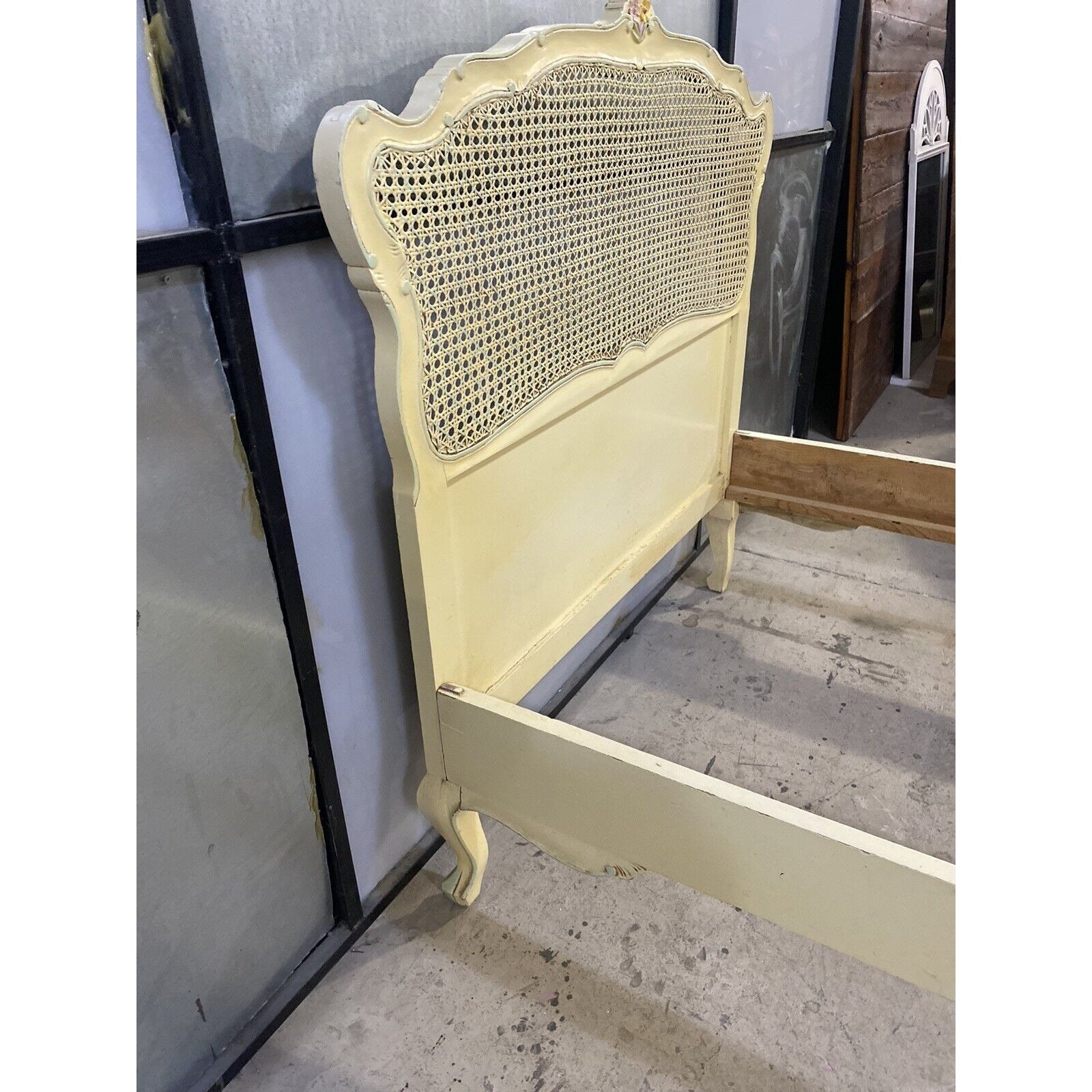 Antique Vintage French Country Style Wood Carved Cane Twin Bed - Etsy