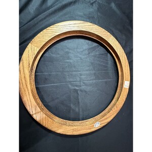 Vintage Round Classic Solid Oak Wood 18.5 Art Frame 15 Opening Mcneil ...