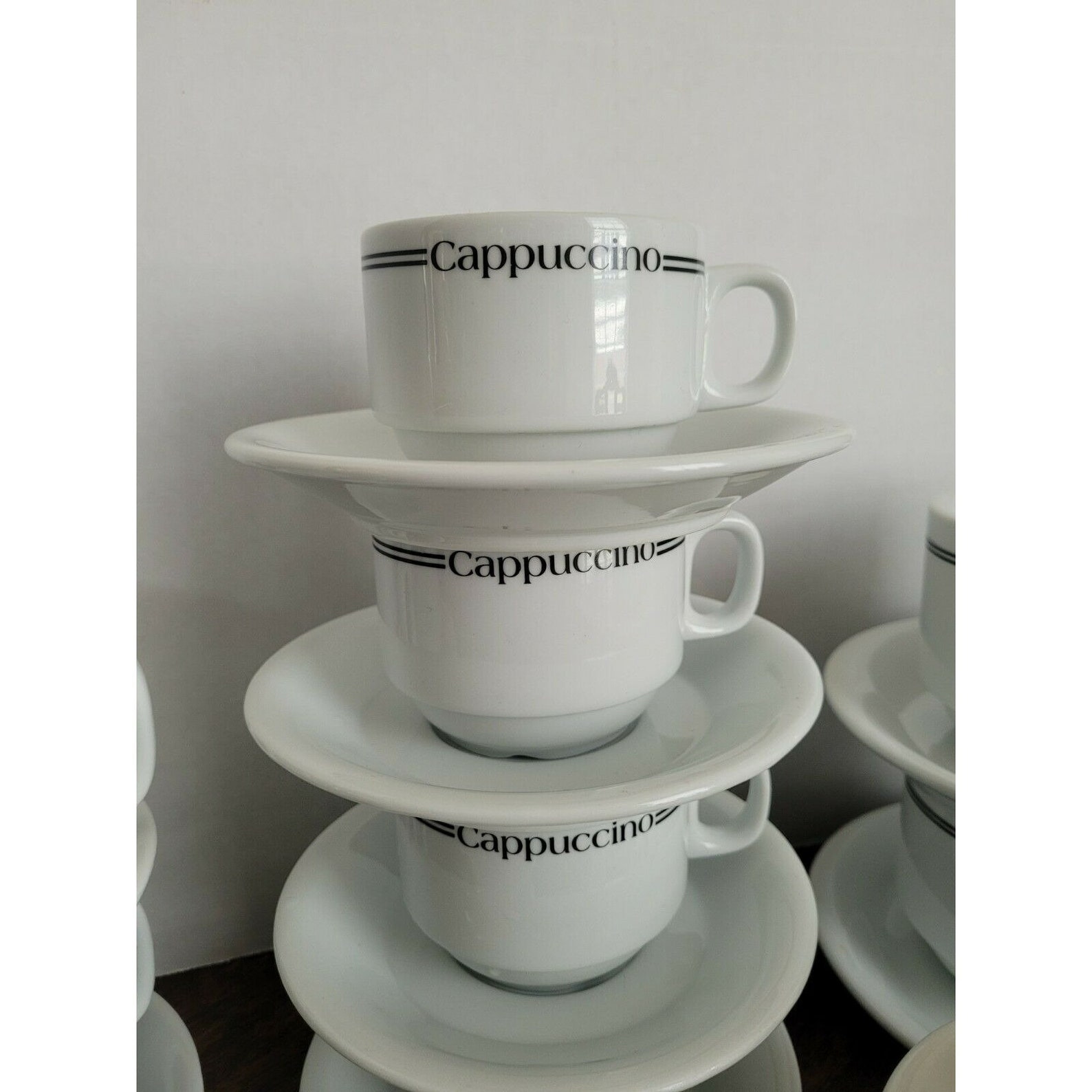 White Restaurant Ware 24 Pc Coffee Set Caffe Latte Cups | Etsy