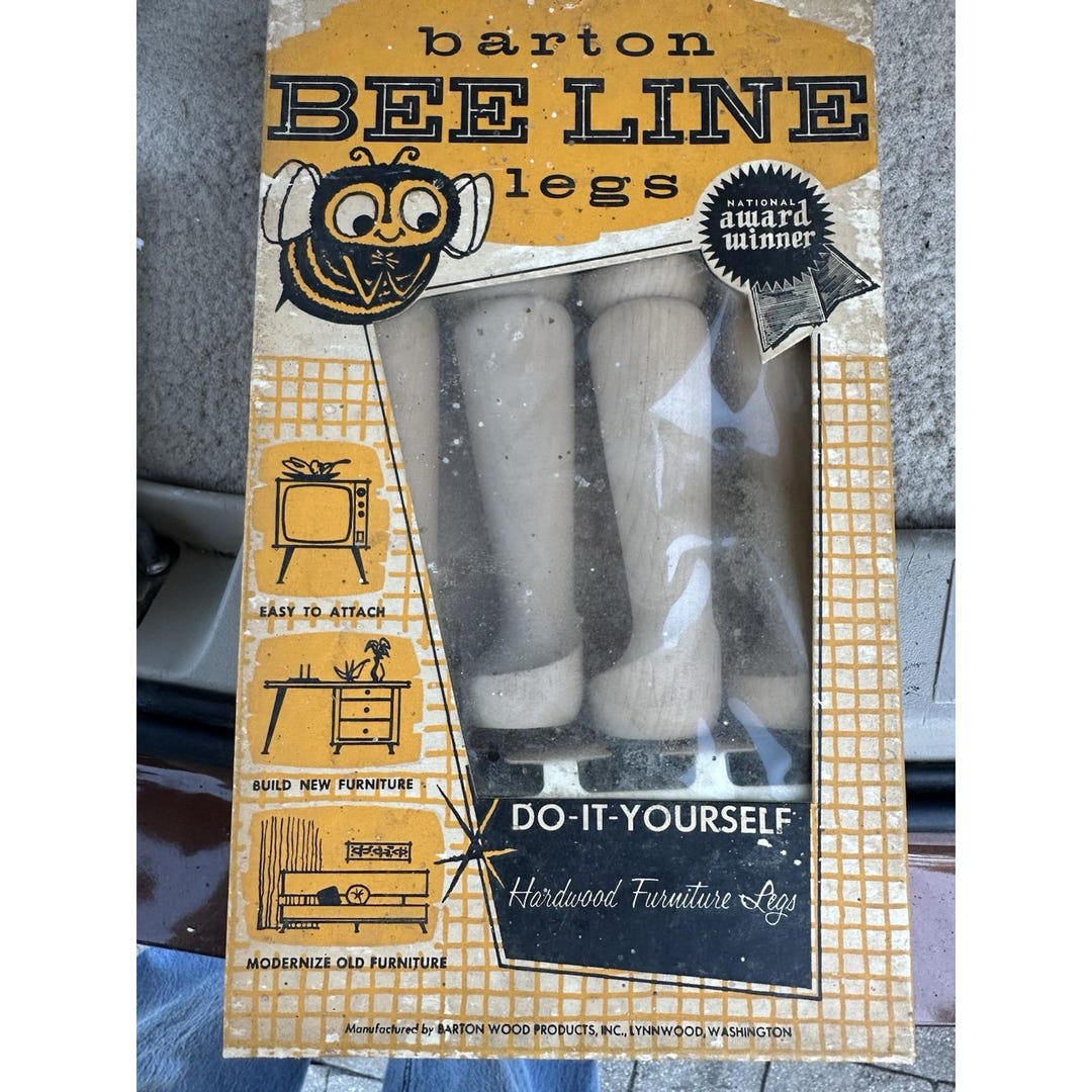 Vintage Wood Furnature Legs Barton Bee Line 9” Colonial Set of 4 NOS - Etsy