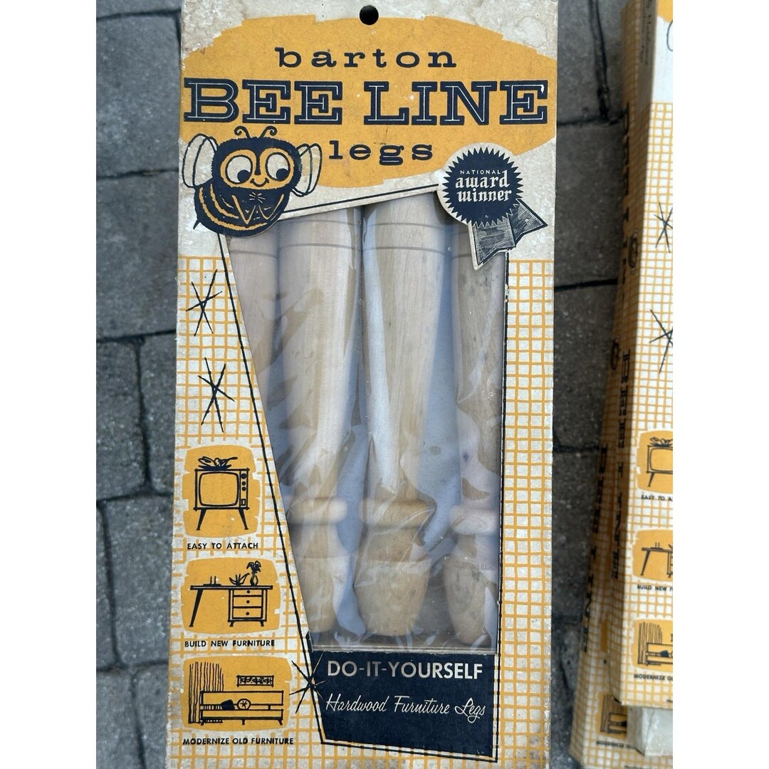 Vintage Wood Furnature Legs 12” Barton Bee Early American Set of 4 NOS ...