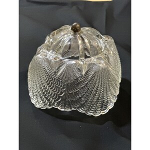 Art Deco Clear Glass Ribbed Shell Lamp Shade 4.5x4 Vintage 40s L.E ...