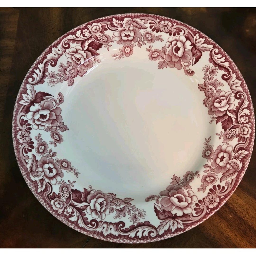 Spode Delamere Cranberry Dinner Plates 10.5 Inches Set of 5 - Etsy