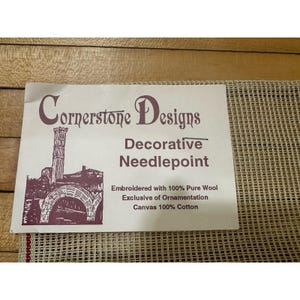 Vintage Victorian Floral Chair Seat Cover Canvas Needlepoint Art ...