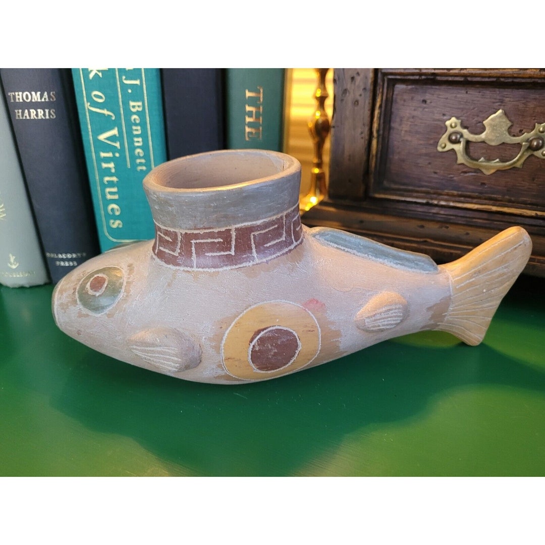 Peruvian Pottery Polychrome Handmade Effigy Vessel Free Shipping - Etsy