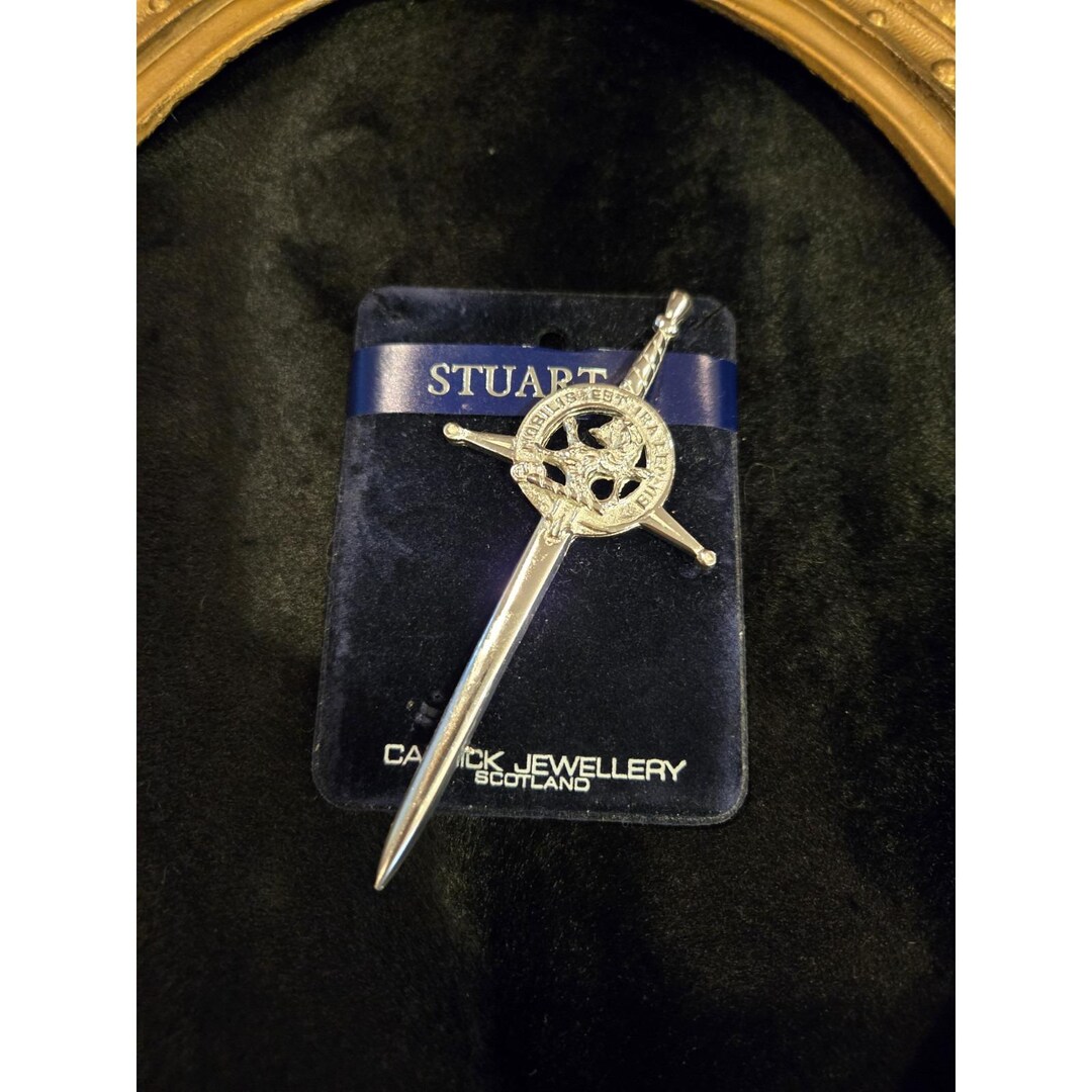 Stuart Scottish Clan Crest Badge Pin Silver - Etsy