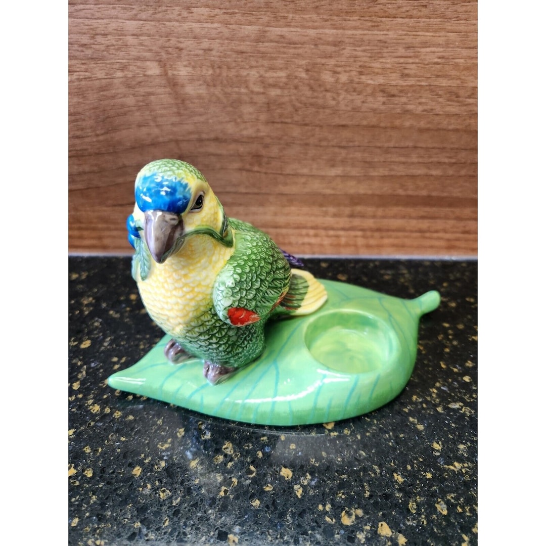 Lynn Chase Designs Birds of Paradise Parrot Votive Candle Holder ...