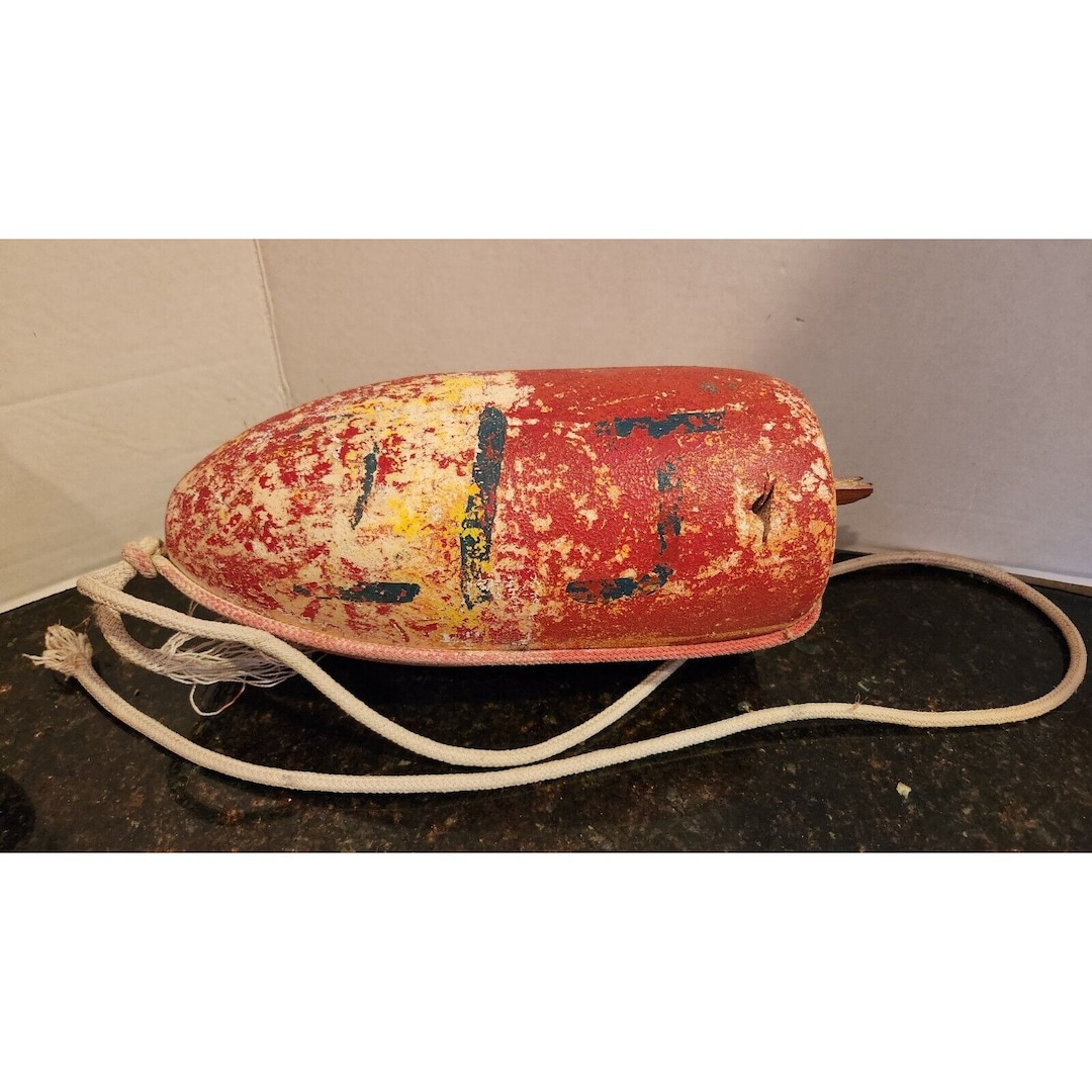 Vintage Antique Old Foam Wood Fishing Float Buoy Nautical Decoration - Etsy