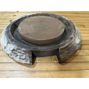 Antique Architectural Salvage Wood Column Base Plinth Block Rustic ...