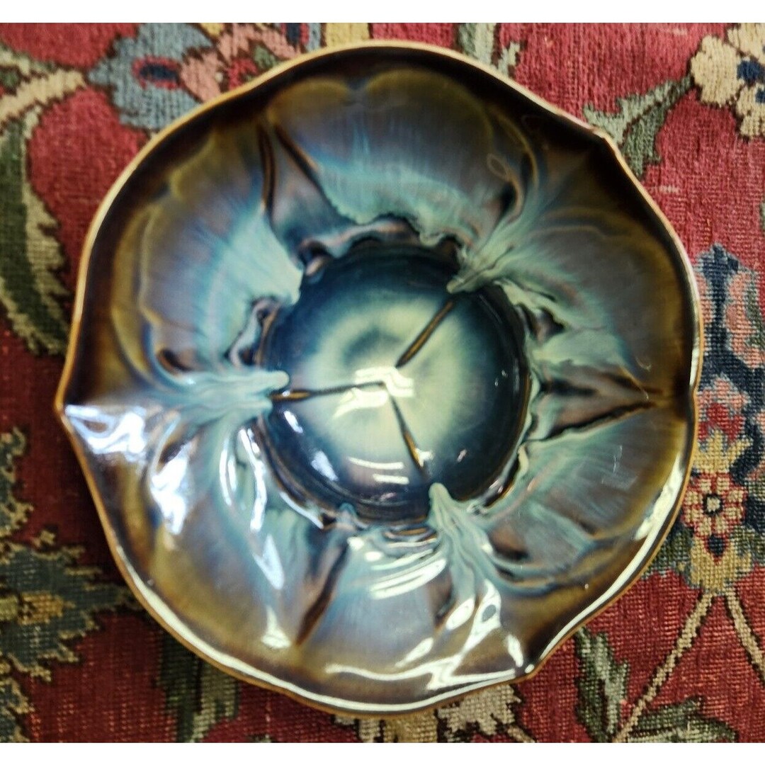 9.5 Bill Campbell Studio Art Pottery Bowl Flambeau Drip Glaze Free ...