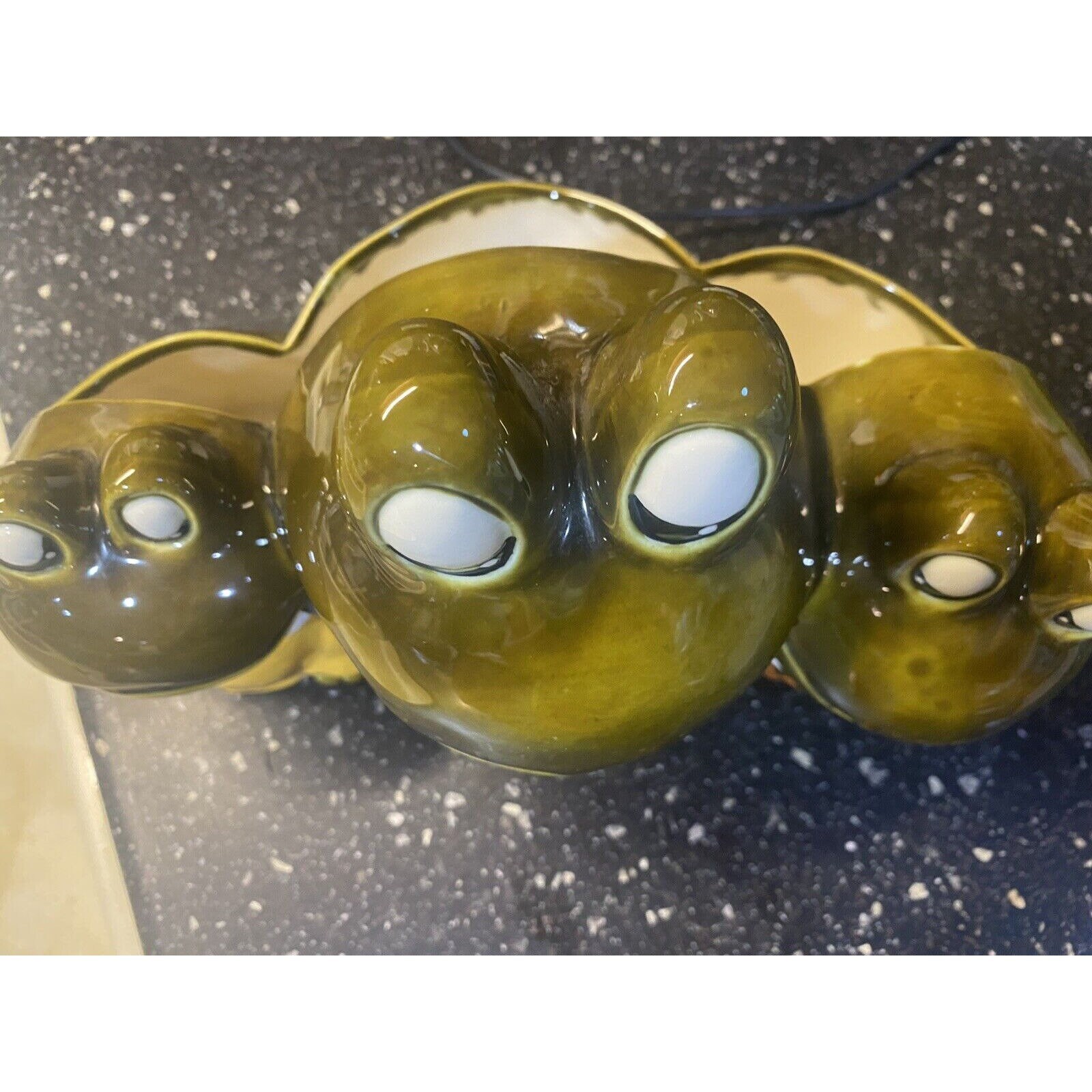 Vintage Dark Green Mama Frog Planter Ceramic Unmarked Flower - Etsy
