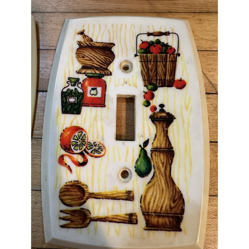 Vintage Set 4 Light Switch Electric Outlet Plates. American Tack ...