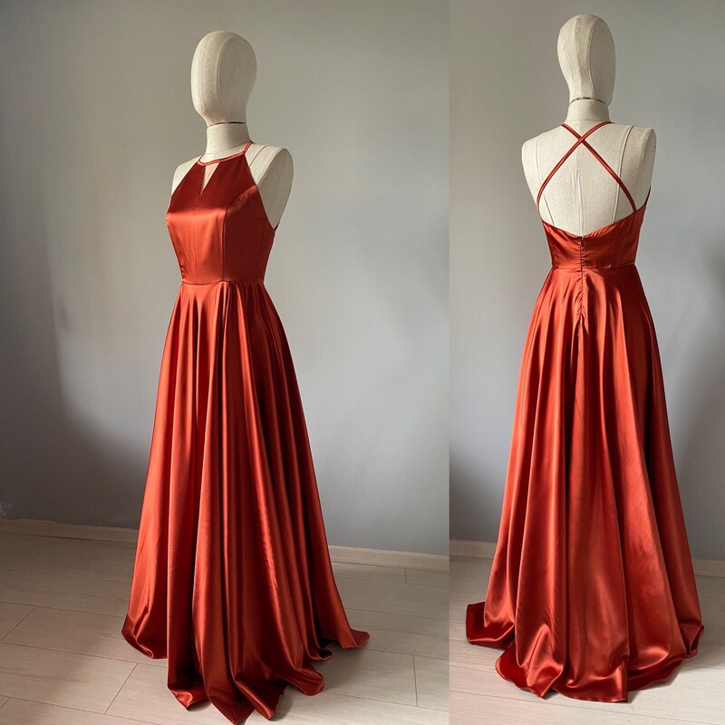 Rust Orange Dress - Etsy