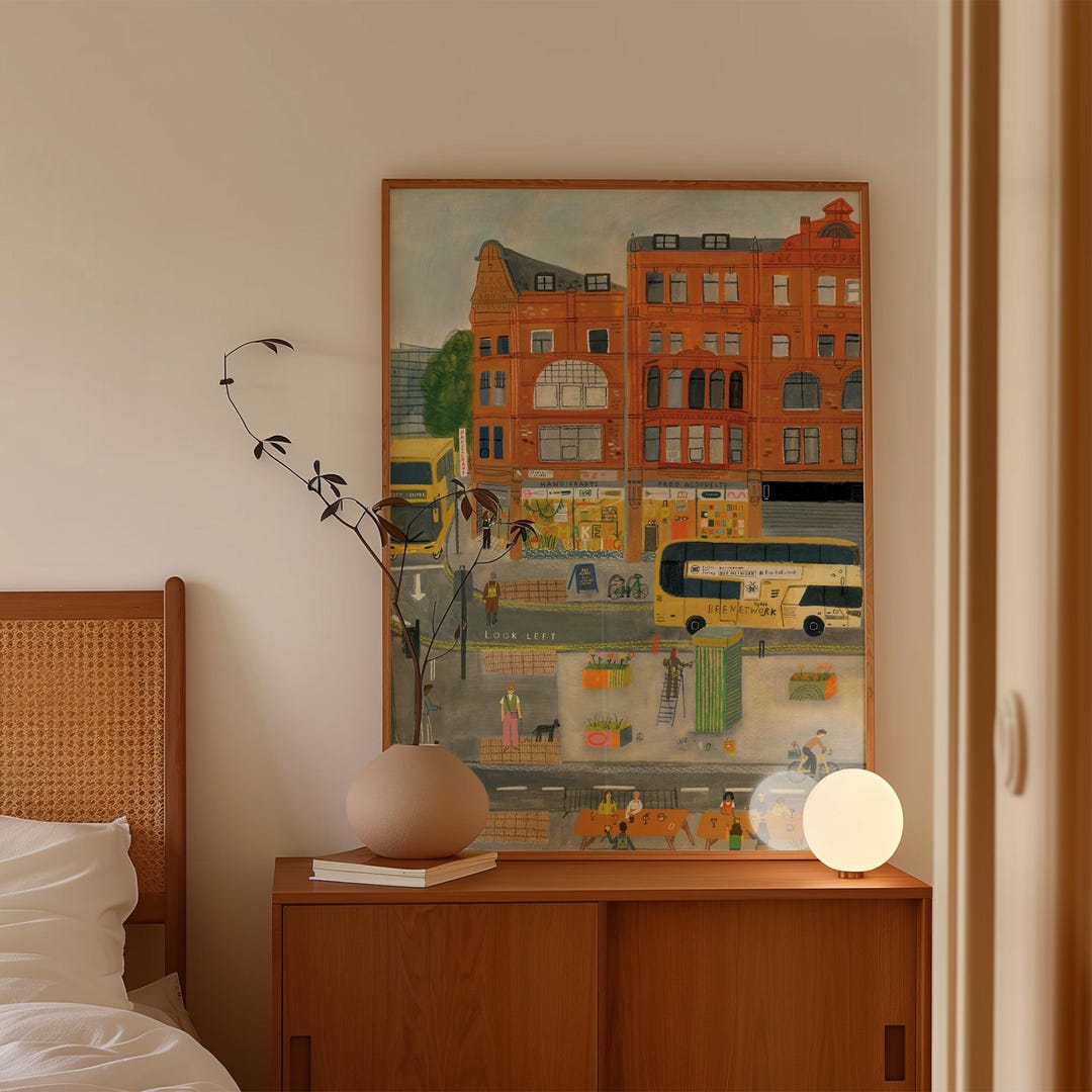 Manchester Stevenson Square Print | Northern Quarter Art | Illustrated ...