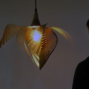 Brass Bird Large Ceiling Light, Wing Chandelier Statement Lighting ...
