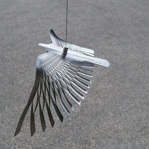 Large Bird in Flight of Stainless Steel, Kinetic Sculpture for Bird ...
