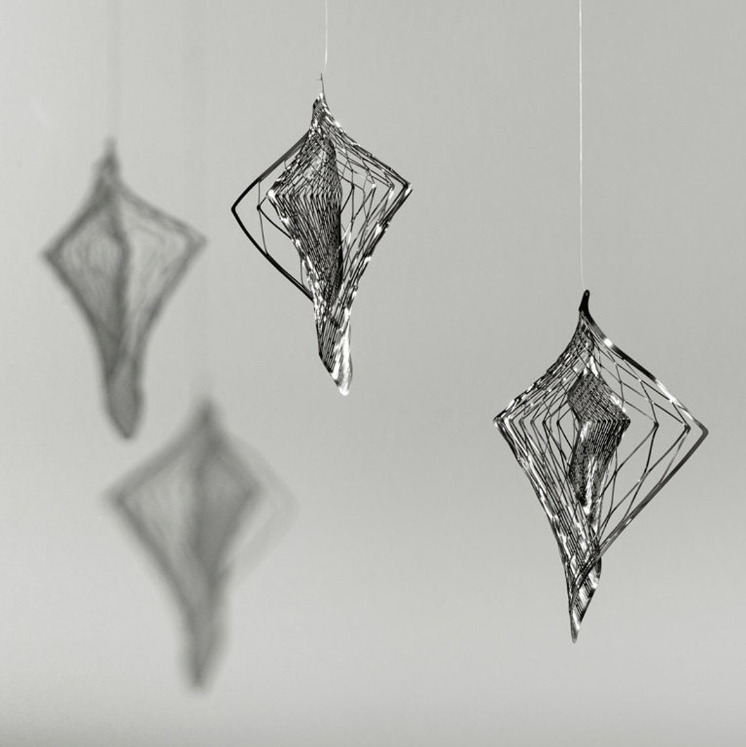 Wind Spinner Conch, 2 Pieces Minimalist Wind Chime of Stainless Steel ...