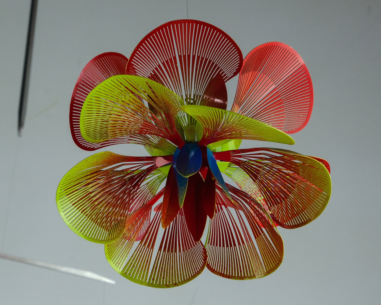 Flower Mobile Art Colorful Flower Kinetic Sculpture Colorful - Etsy