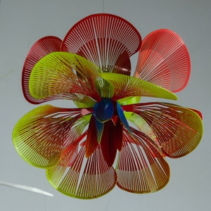 Flower Mobile Art Colorful Flower Kinetic Sculpture Colorful - Etsy
