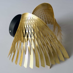 Brass Wing Wall Sconce, Bird Shadow Light, Golden Light Fixture, Bird ...