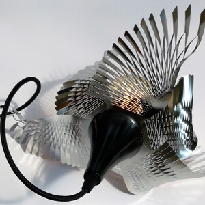 Wing Chandelier - Silver Look Modern Chandelier-bird Ceiling Light ...