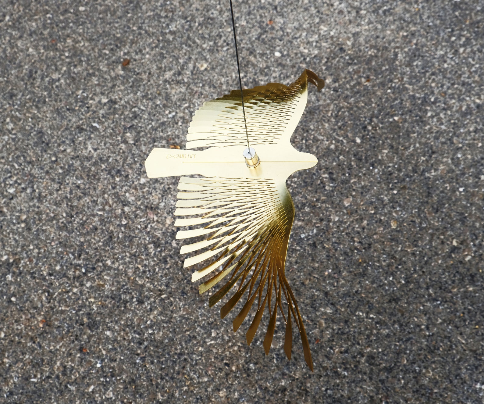Large Bird Kinetic Sculpture Golden Bird Hanging Metal Art - Etsy
