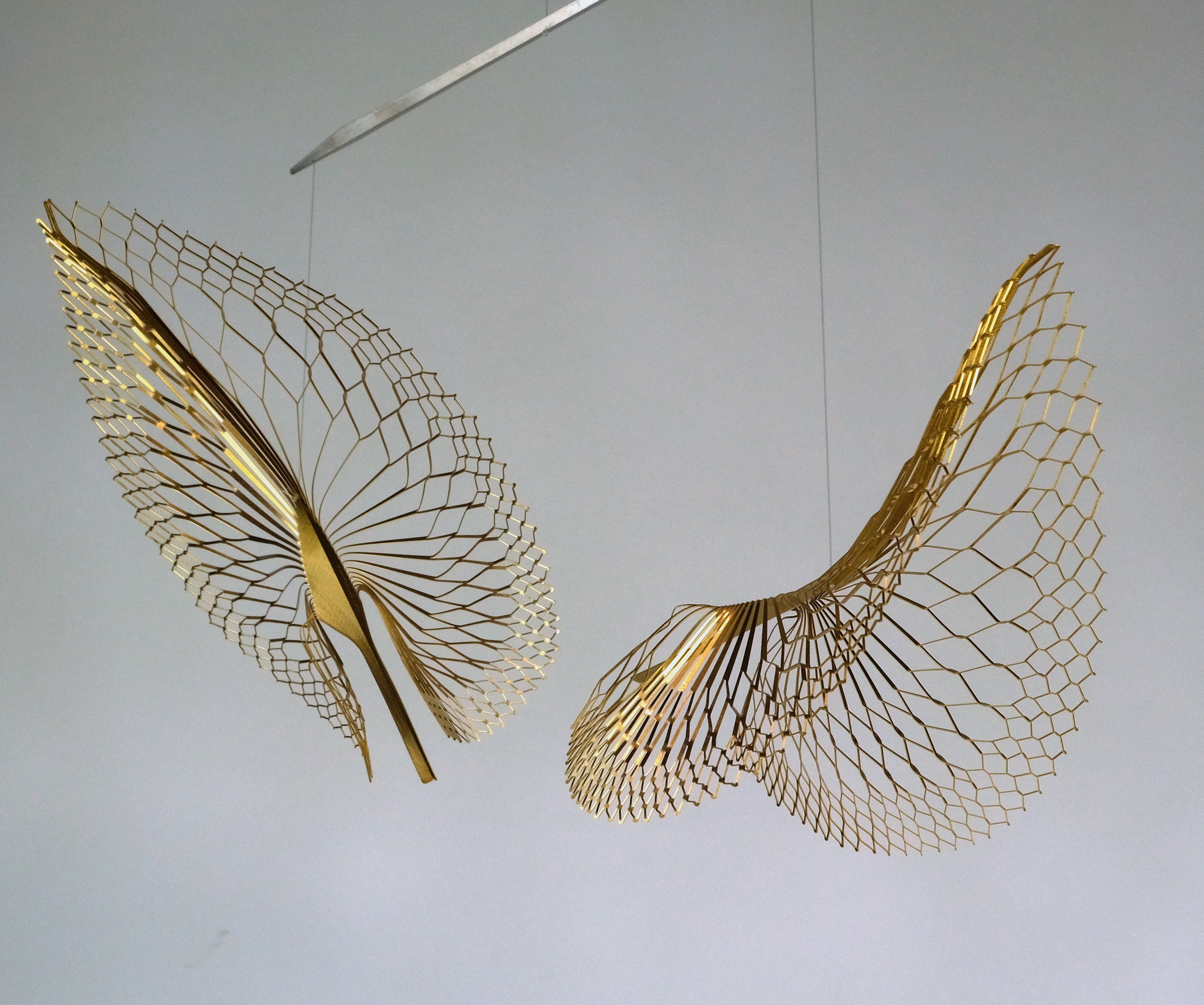 Brass Fall Leaves Mobile Mobile Art With Metal Leaves Golden - Etsy ...