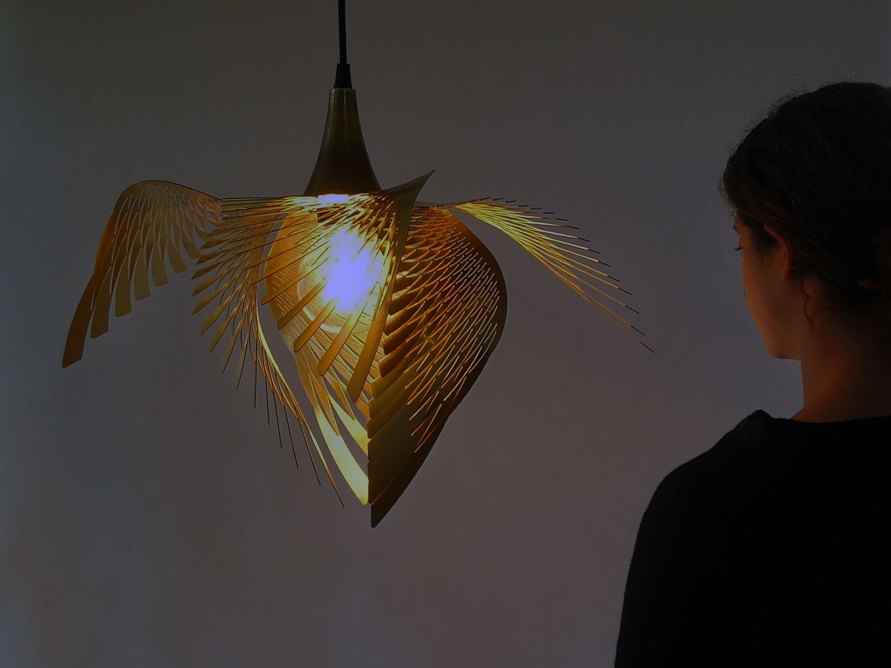 Brass Bird Large Ceiling Light Wing Chandelier Statement | Etsy UK