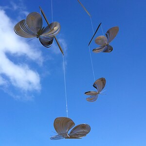 Butterfly Mobile of Metal, Children and Adult Butterfly Art, 4 or 6 ...