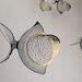 Large 8 Piece Gold Black Fish Mobile, Ocean Mobile Art, Kinetic Fish ...