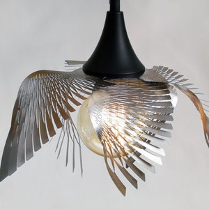 Wing Chandelier Silver Look Modern Chandelier-bird Ceiling Light ...