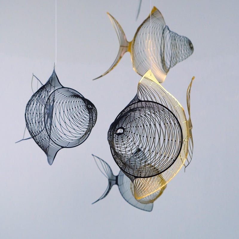 Metal Fish Sculpture - Etsy